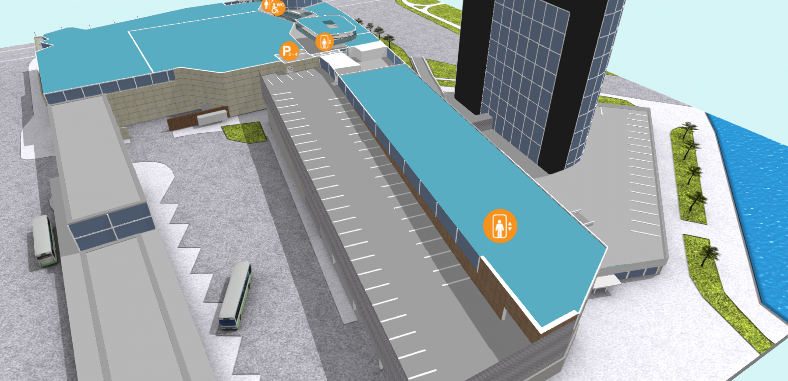 Interactive 3D Buildings and Floor Plans